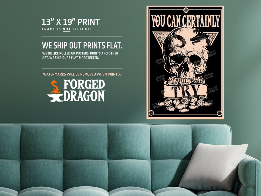 RPG Poster - Adventure Awaits in Fantasy Realms, Perfect Wall Art for ...