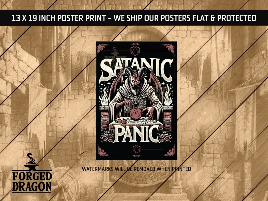 Satanic Panic Poster DM Poster You Can Certainly Try Poster - Etsy