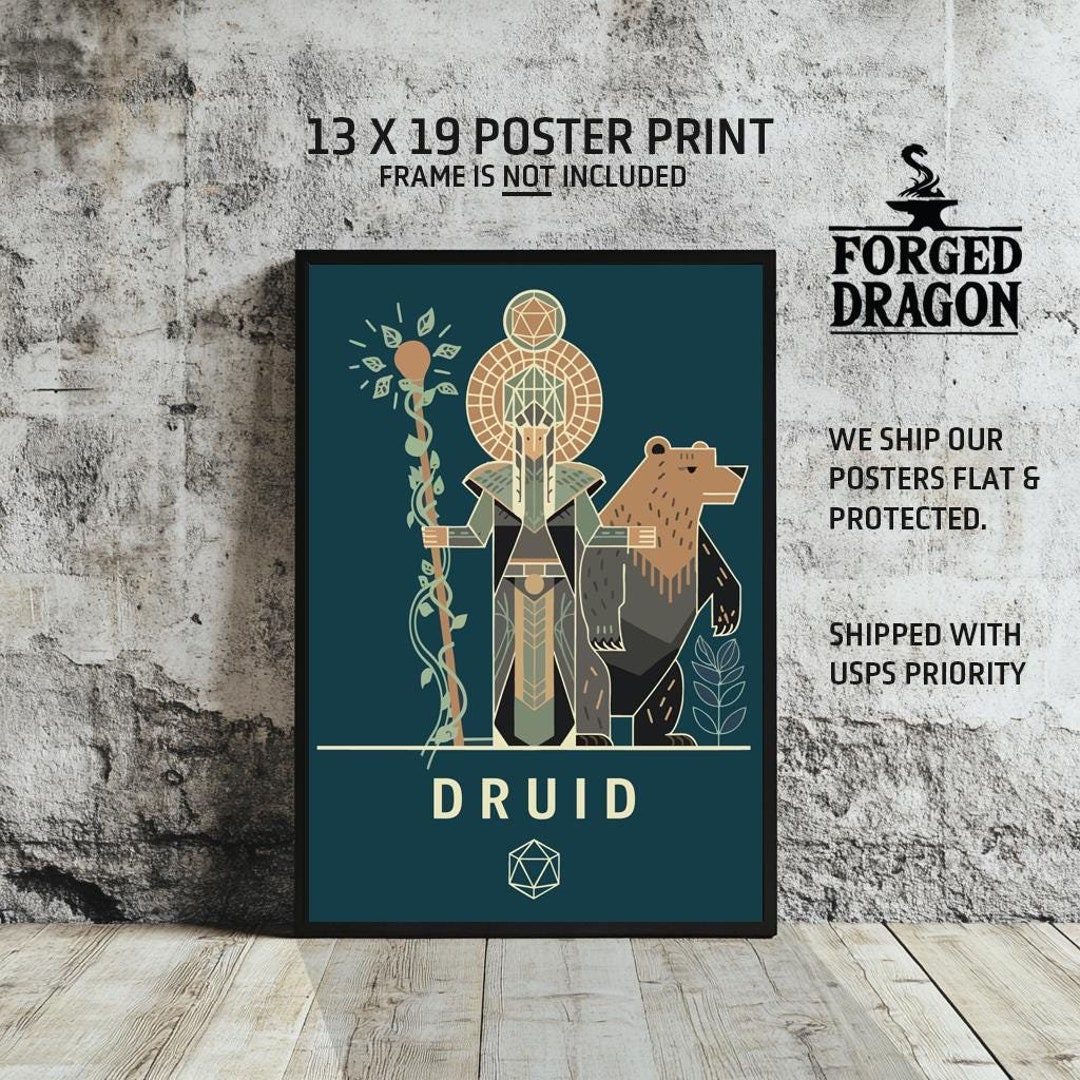 Druid Gift | Geometric RPG Art Print | Fantasy Wall Decor for DM ...