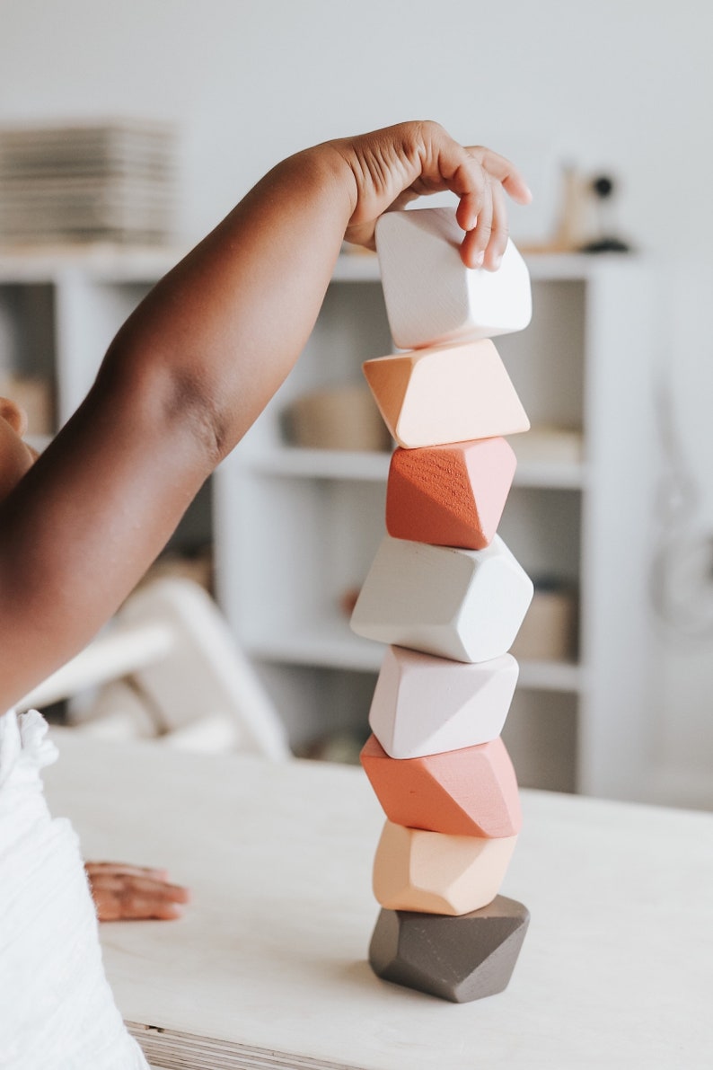 Ginger Rock Blocks. Wooden Toddler Building Blocks. Sensory - Etsy