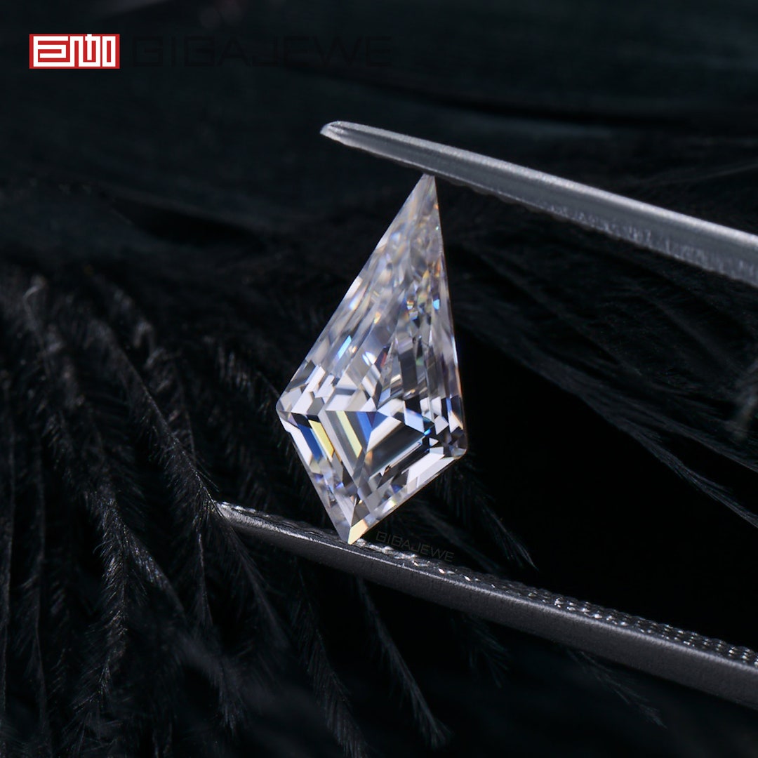 GIGAJEWE White D Moissanite Manual Cut Kite Shape Gemstone Loose ...
