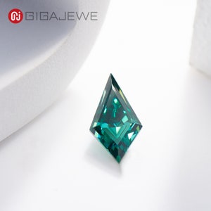 GIGAJEWE Green Moissanite Manual Cut Kite Shape Gemstone Loose - Etsy
