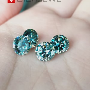 Cyan Blue Moissanite,loose Moissanite,loose Gemstone,loose Stone ...