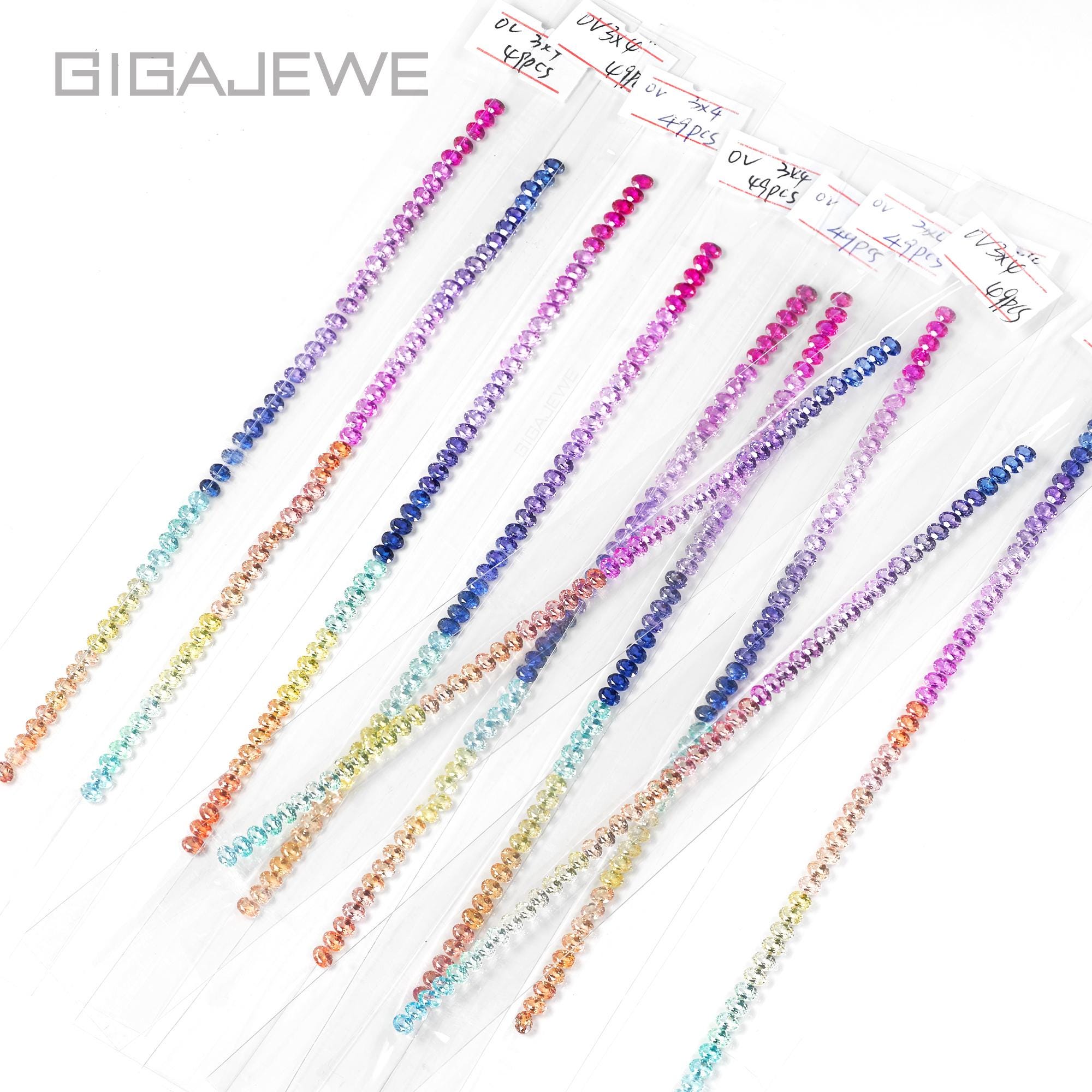 Rainbow Synthetic Gemstone Set - Lab Grown Crystals,lab Sapphire for ...