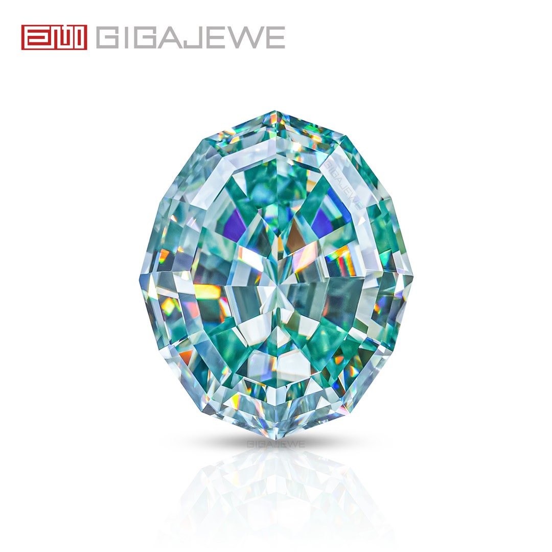 GIGAJEWE Cyan Color Moval Oval Step Cut 810mm 3.0ct - Etsy