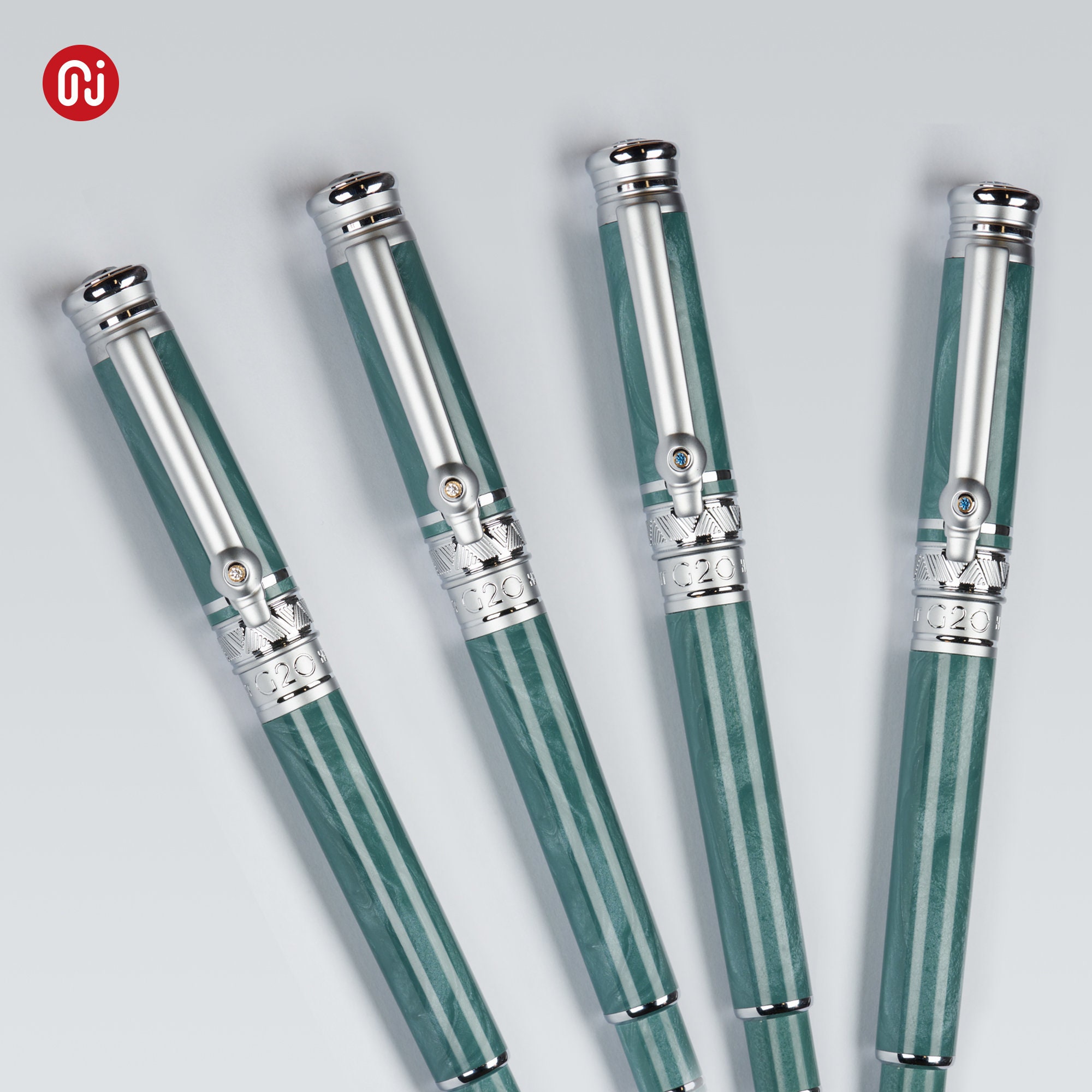 1ct Cyan Moissanite Pen, Blue & White Porcelain, Christmas Gift - Etsy