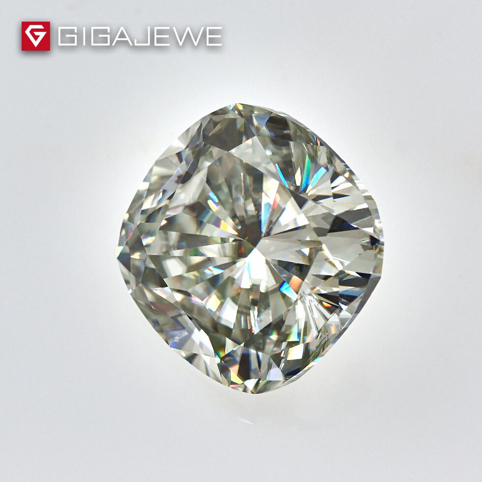 GIGAJEWE 27.8ct Cushion Cut Moissanite Loose Stone, Jewelry Making Gem ...