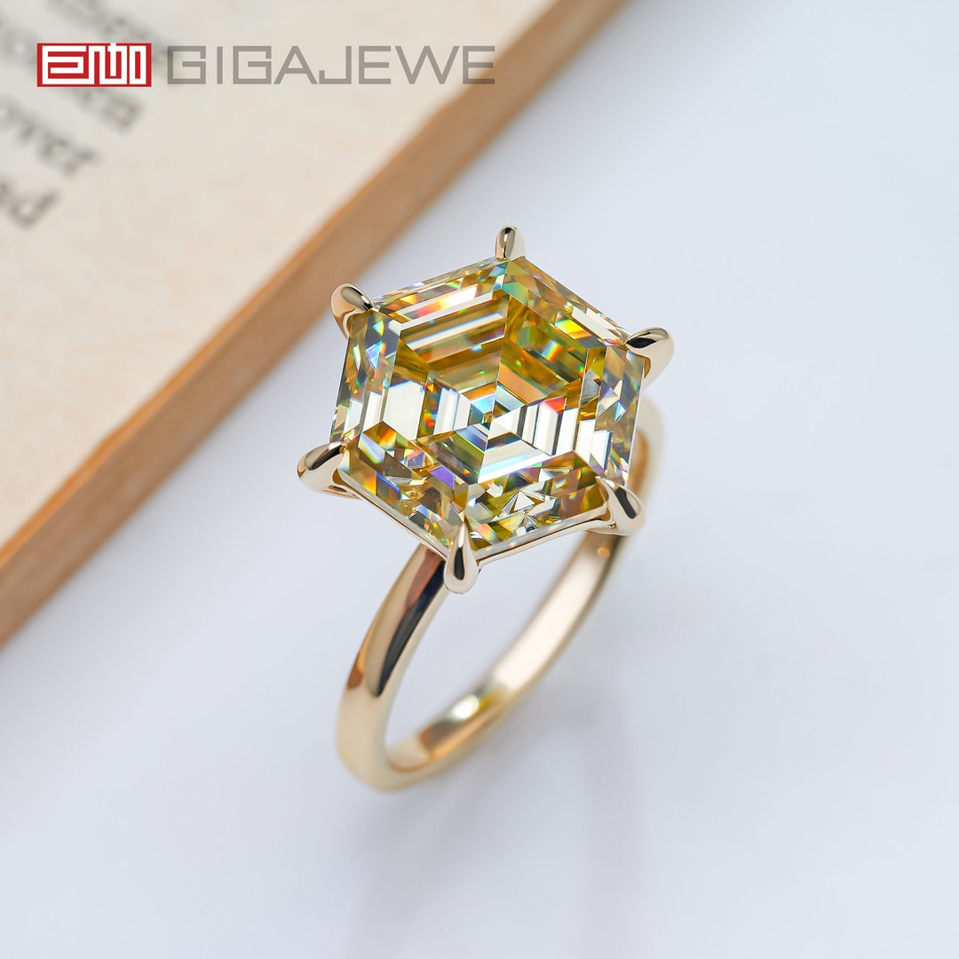 GIGAJEWE 9K/14K/18K Yellow Solid Gold Total 9ct Natural Yellow Color ...