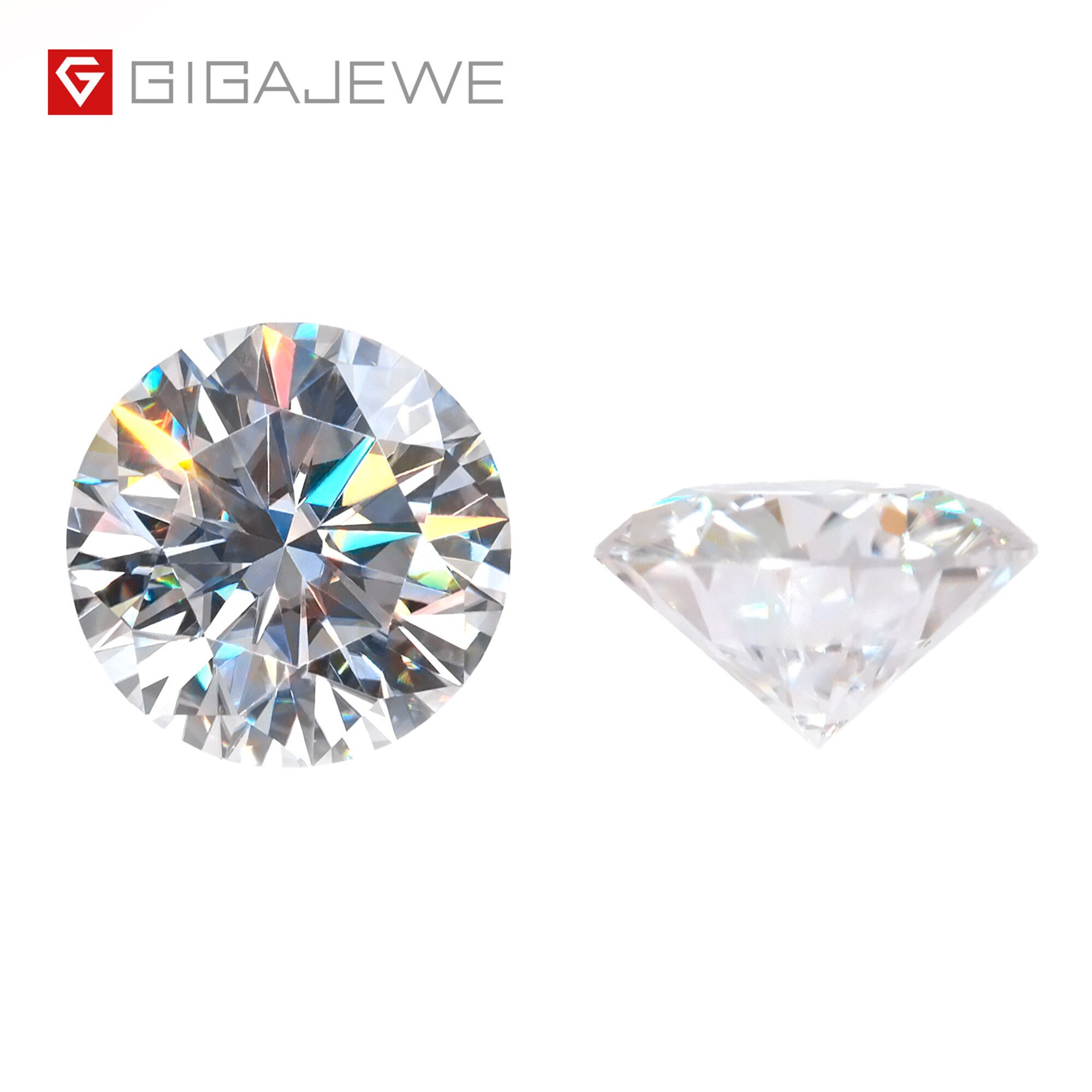 White EF Color Round Cut Moissanite Stone Loose Diamond - Etsy