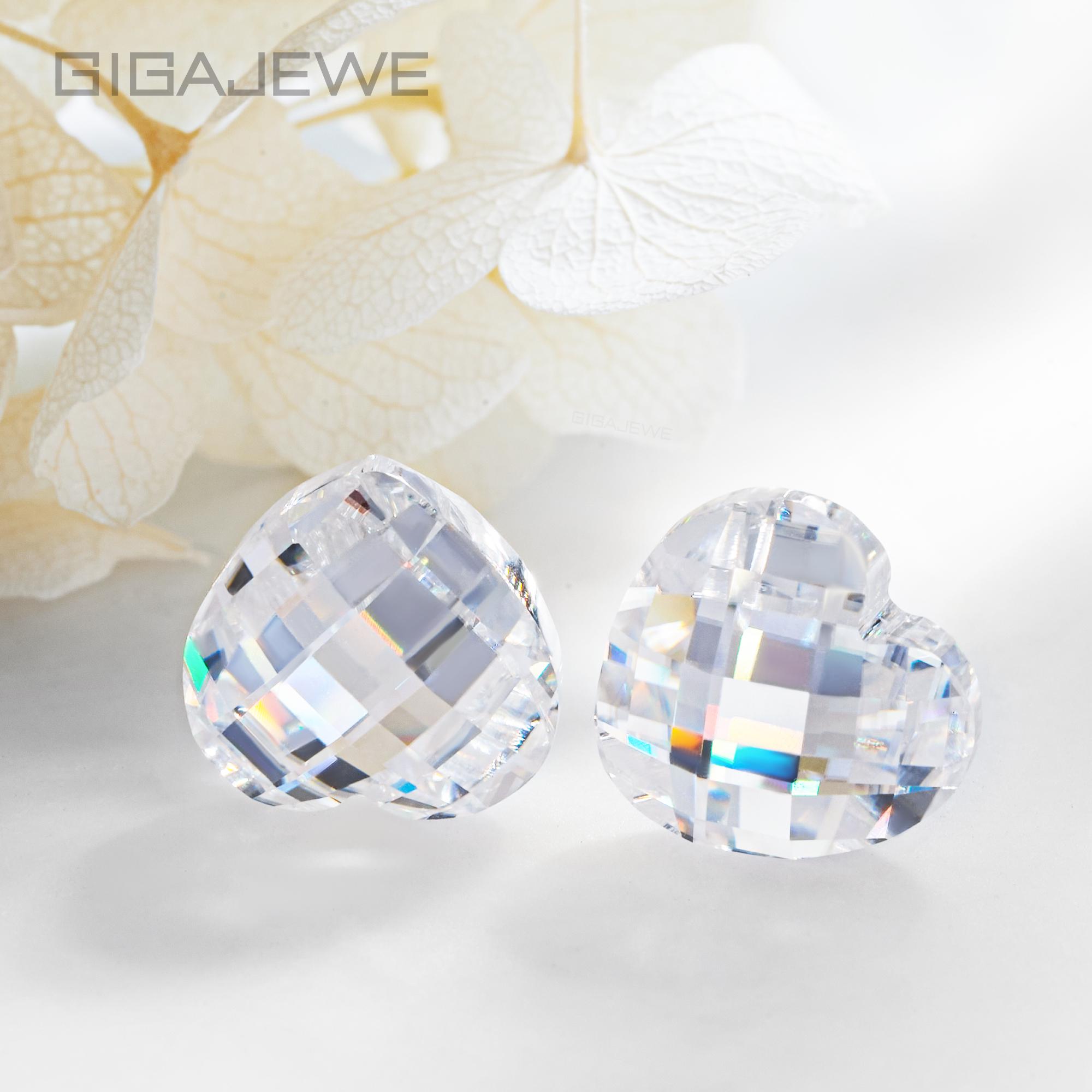 Heart Pixel Cut Moissanite Gemstone: White D Color, 3.5ct Loose Stone ...