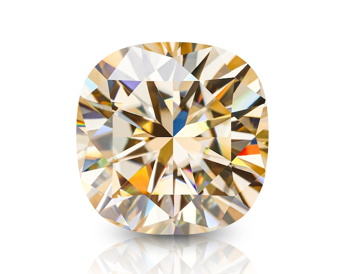 GIGAJEWE Champagne Color Portuguese Cut Moissanite Stone Loose Gemstone ...