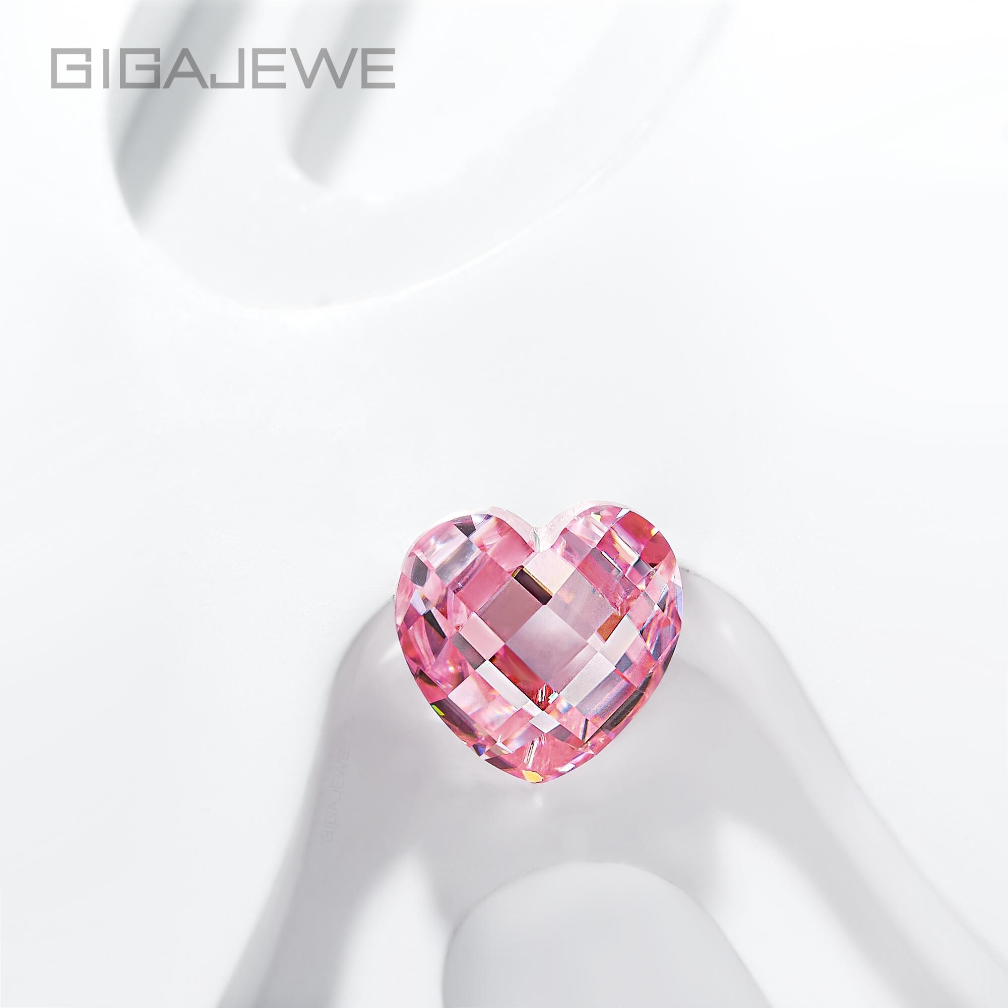 Sakura Pink Heart Moissanite Gemstone: 10mm Pixel Cut, 3.5ct - Etsy