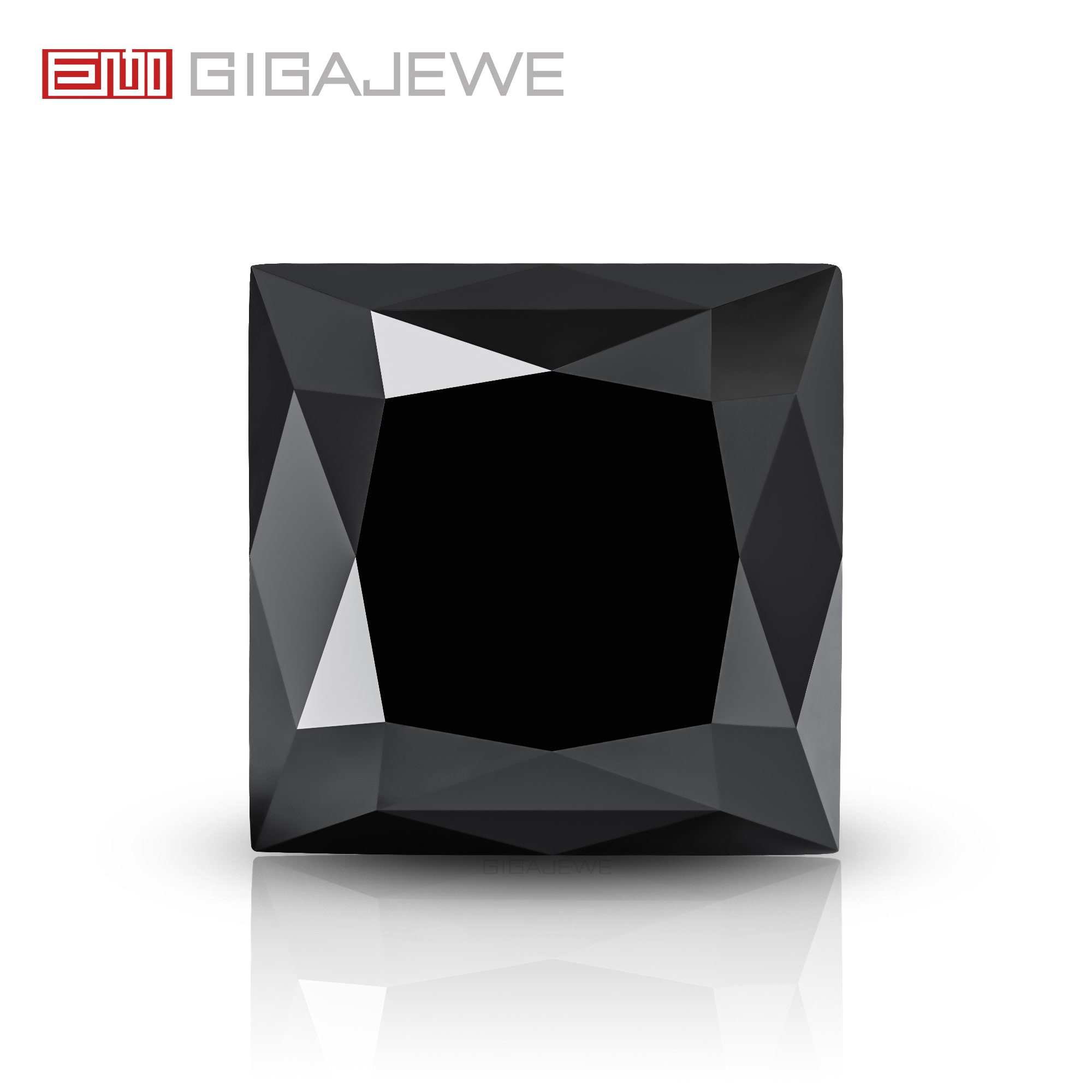 GIGAJEWE Black Color VVS Princess Cut Excellent Quality Moissanite ...