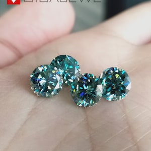 Cyan Blue Moissanite,loose Moissanite,loose Gemstone,loose Stone ...