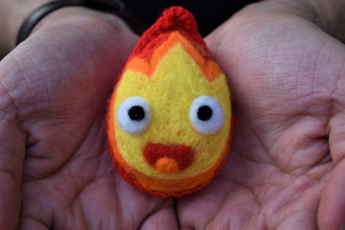 Calcifer, Howls Moving Castle, Crocheted Calcifer, Calcifer plush ...
