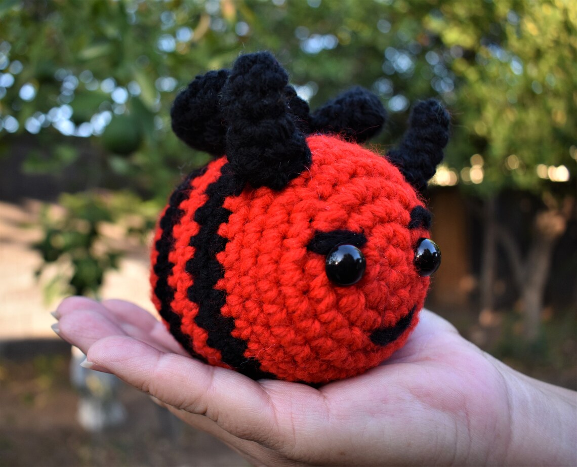 Devil Bee, Devil Bee, Crochet Bee, Crochet Plush, Bee Plush, Bee Toy ...