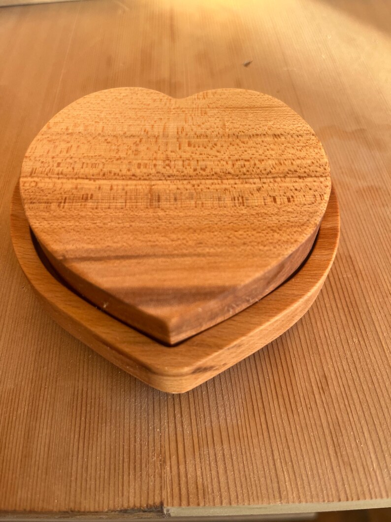 Hardwood 4” Heart Shaped Box - Etsy