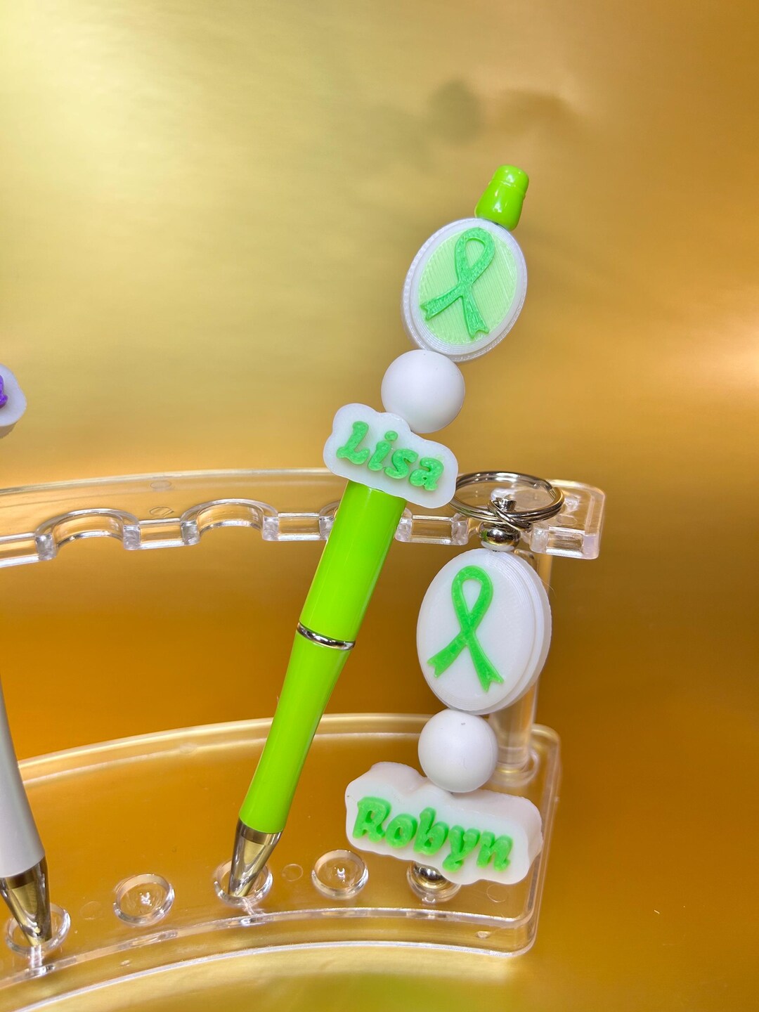 Personalized Lymphoma Leukemia Pen Keychain Cancer Awareness Support ...