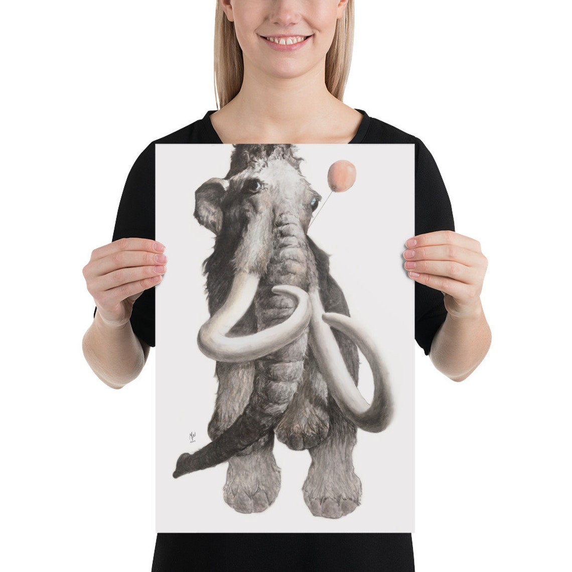 Floating Mammoth - Poster - Etsy