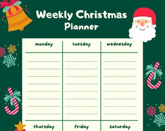 Christmas Planner Print - Etsy