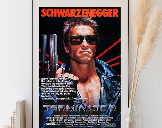 The Terminator 1984 Reproduction Movie Poster, Canvas Print, Gift Idea ...