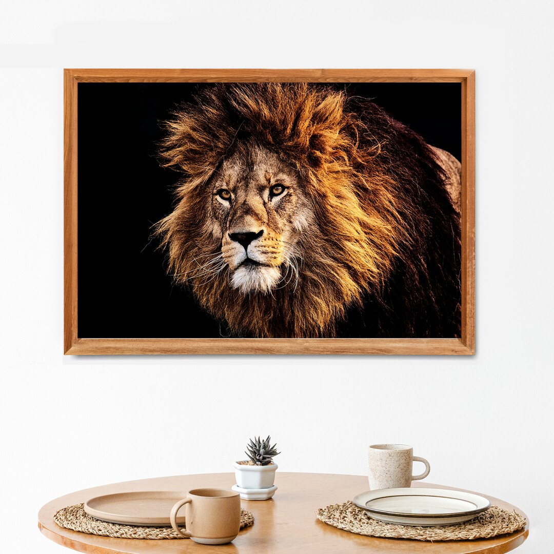 Lion Colour Print, Lion Colour Poster, Lion Colour Wall Art, Colour ...