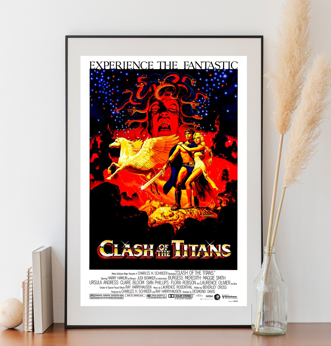 Clash of the Titans 1981 Reproduction Movie Poster, Canvas Print, Gift ...