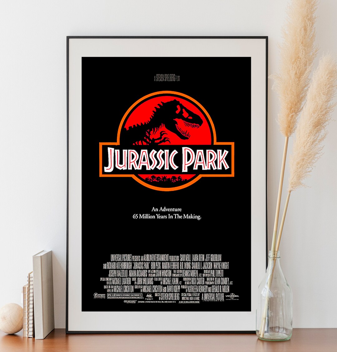 Jurassic Park 1993 Reproduction Movie Poster, Canvas Print, Gift Idea ...