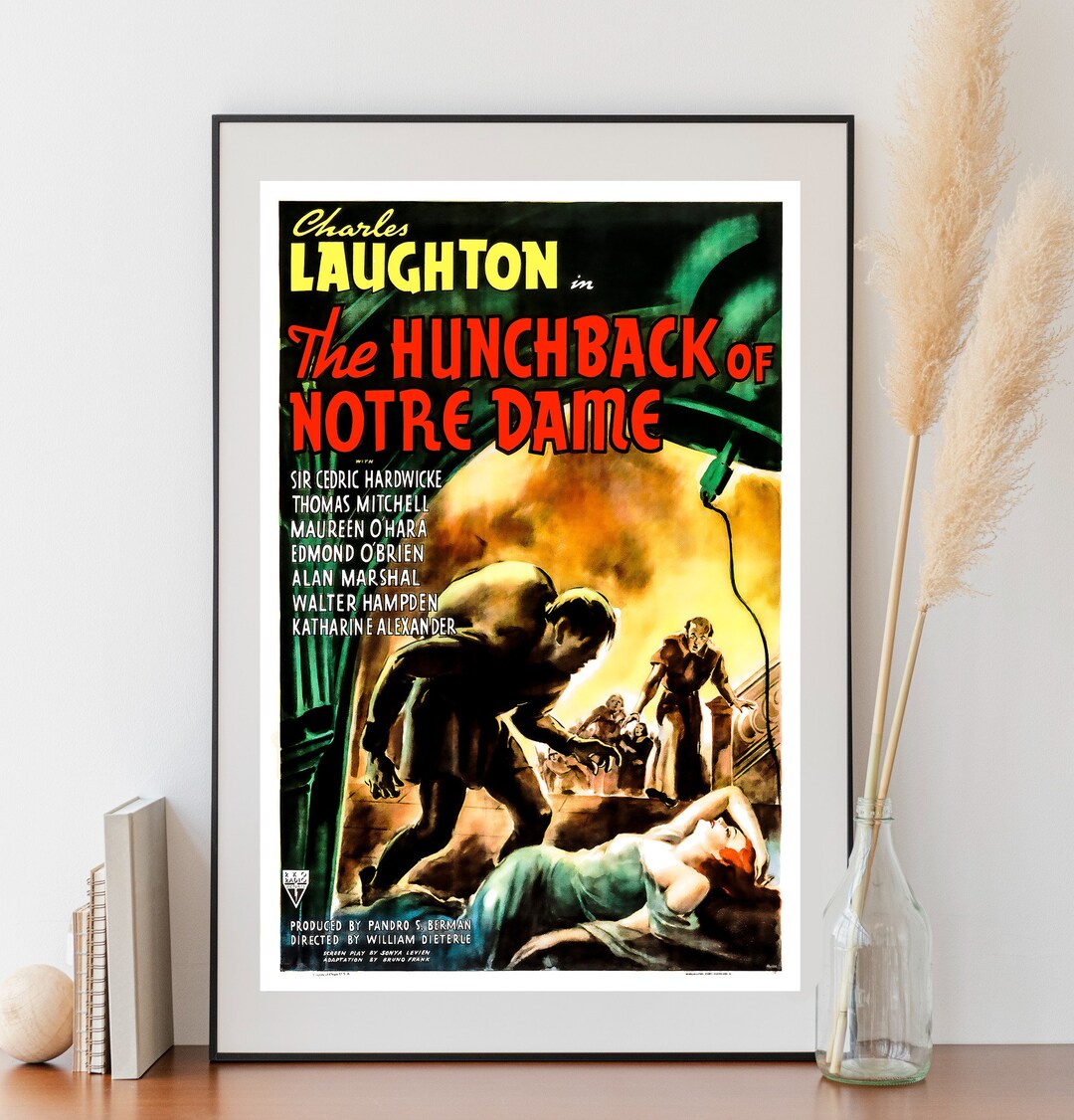 The Hunchback of Notre Dame 1939 Reproduction Movie Poster, Canvas ...