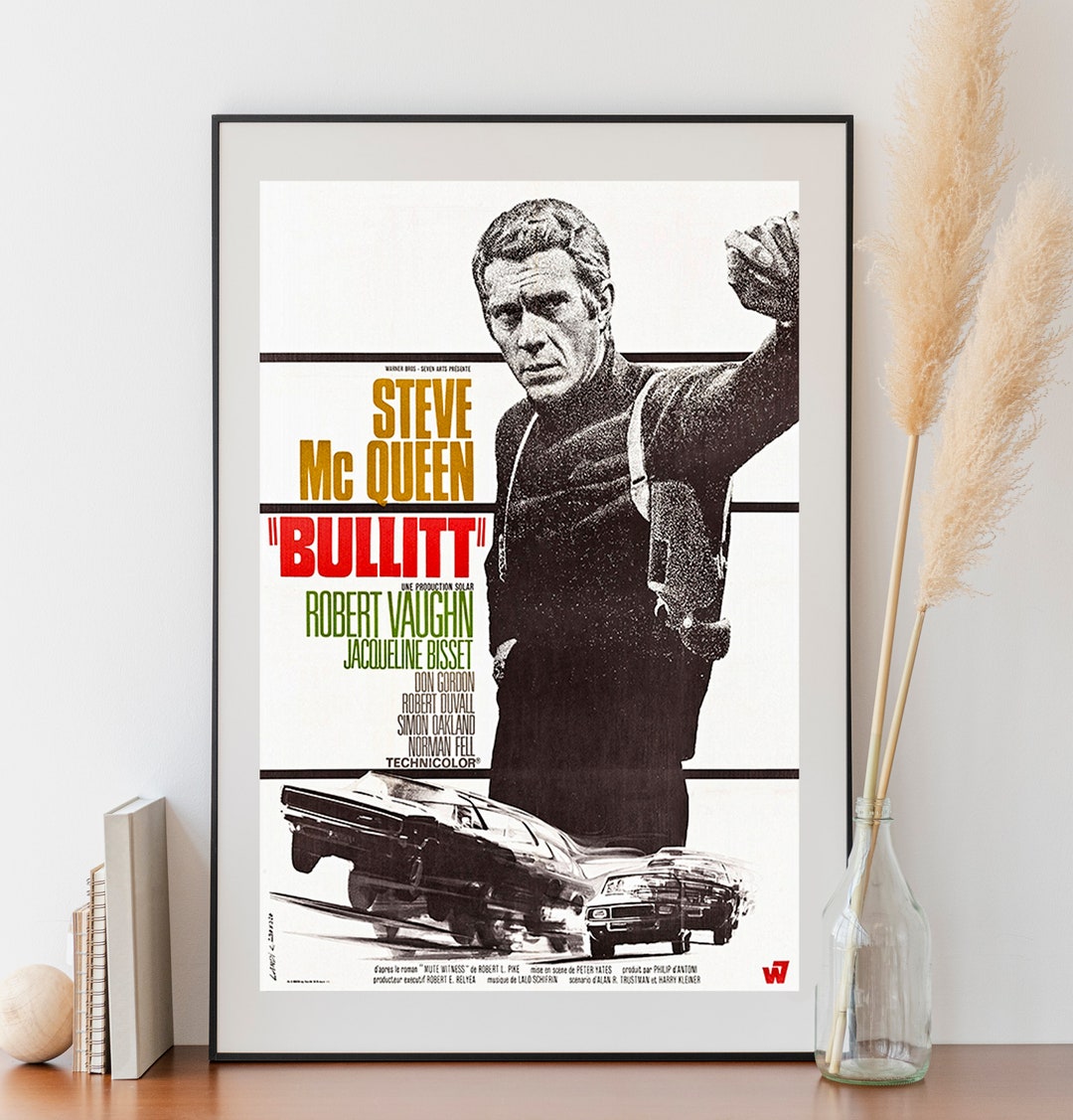 Bullitt 1968 Reproduction Movie Poster, Canvas Print, Gift Idea ...