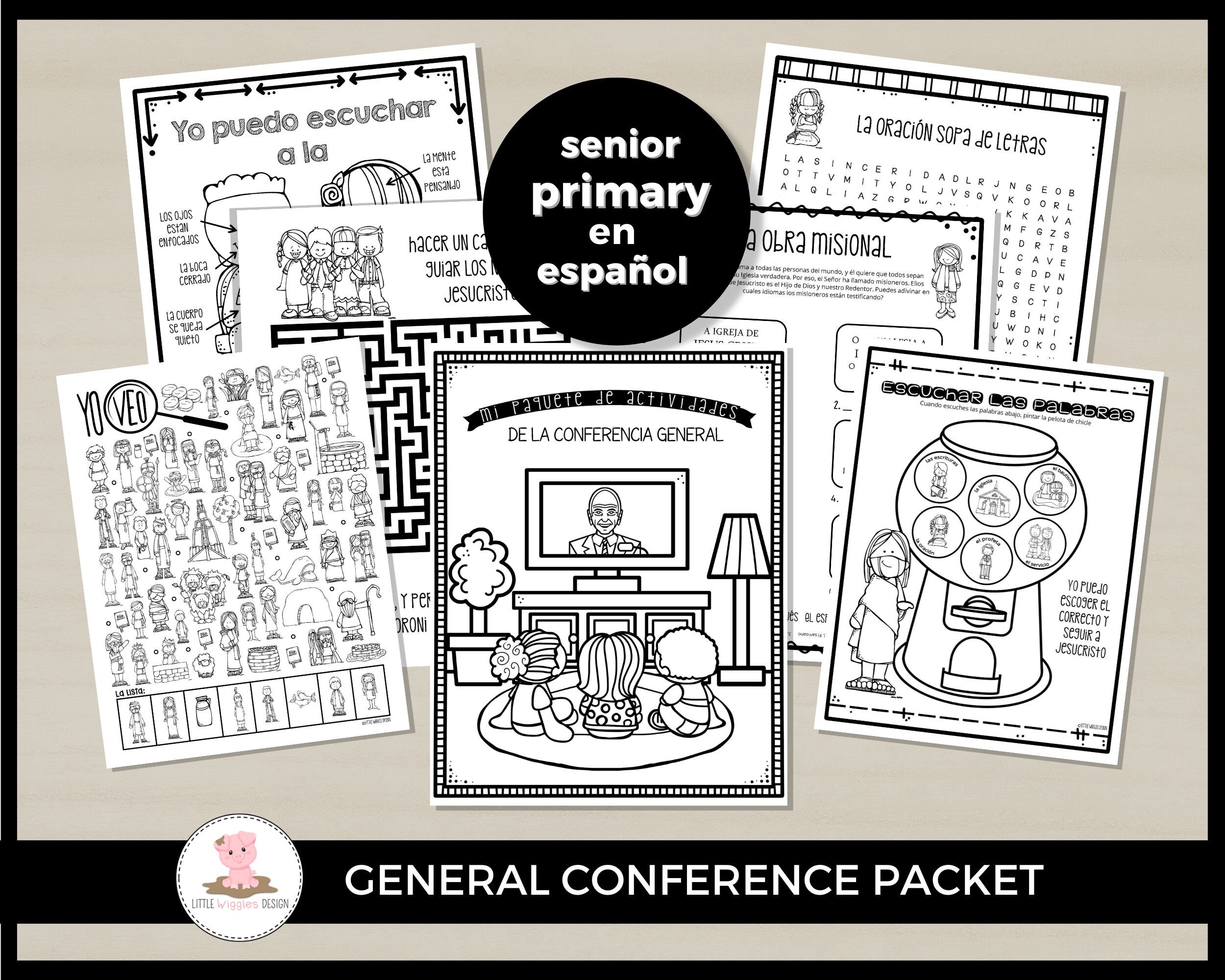 General Conference Activity Packet in Spanish by Little Wiggles Design ...