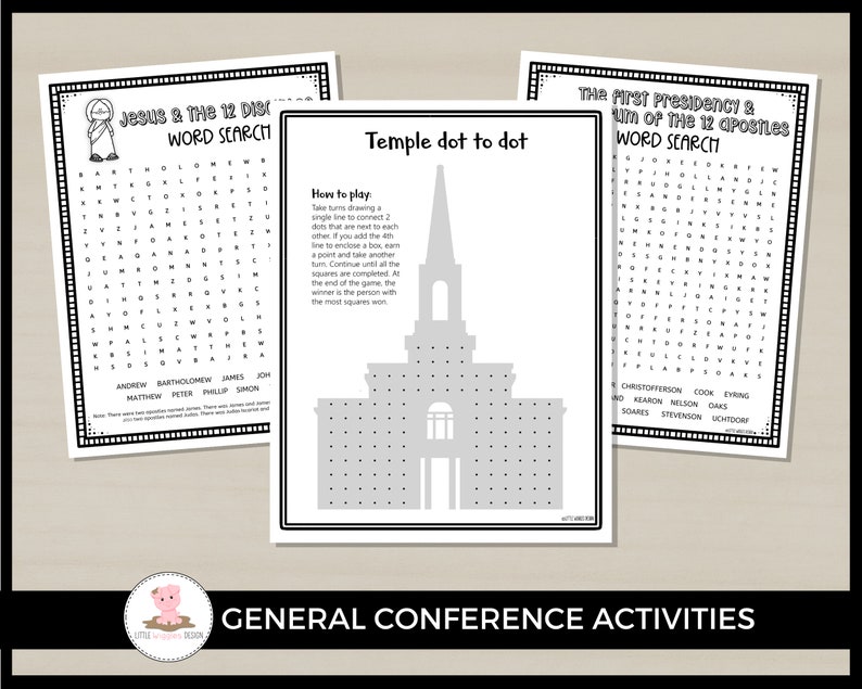Kids General Conference Kit by Little Wiggles Design - Etsy