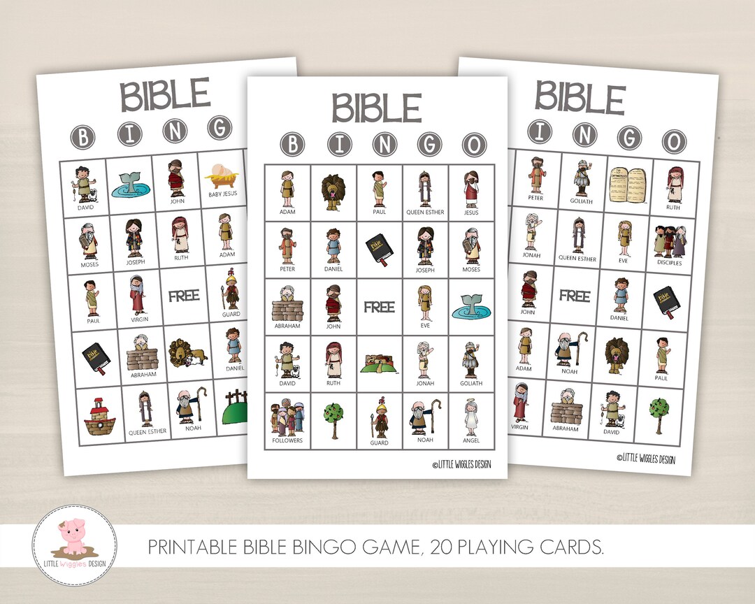 Printable Bible Bingo Game Bible Story Activity Sunday - Etsy Australia