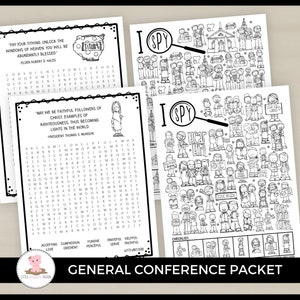 Primary General Conference Activity Packet by Little Wiggles Design - Etsy