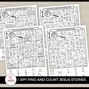 I Spy Find and Count Stories of Jesus Bible Activities for Kids by ...