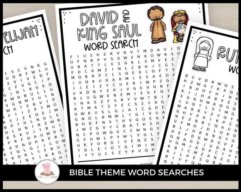 Old Testament Bible Word Searches by Little Wiggles Design - Etsy