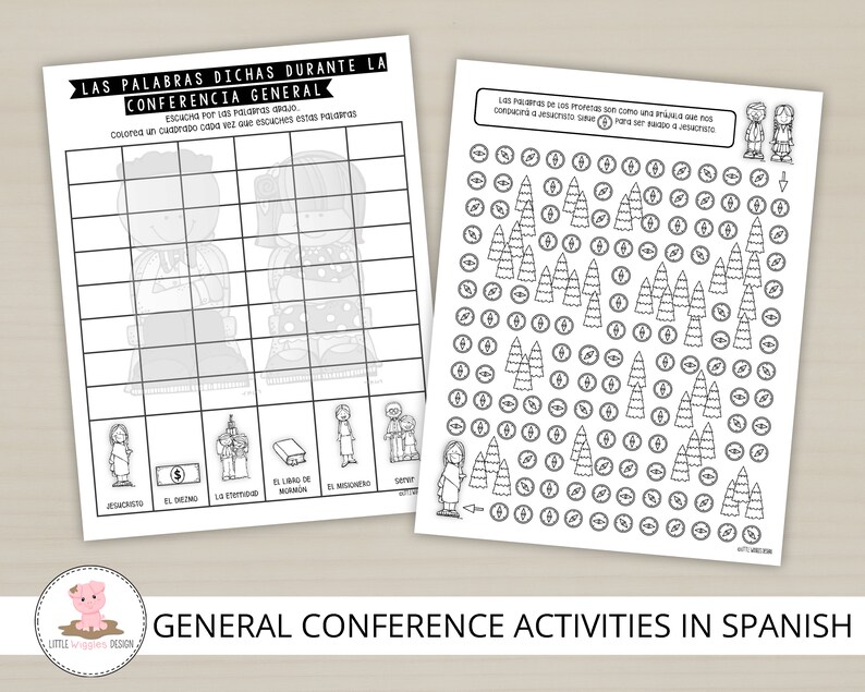 Kids General Conference Activity Packet Spanish Version Abril - Etsy