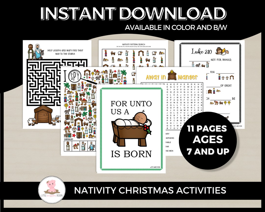 Christmas Nativity Activities by Little Wiggles Design - Etsy