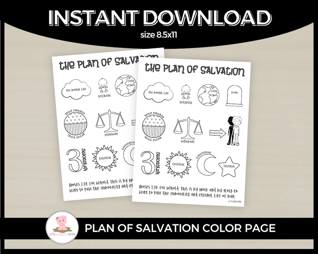Plan of Salvation Coloring Page by Little Wiggles Design - Etsy