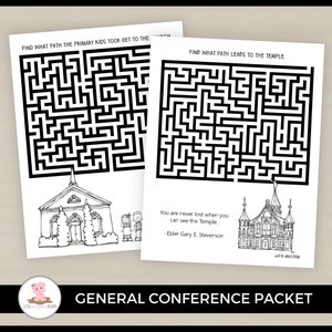 Primary General Conference Activity Packet by Little Wiggles Design - Etsy