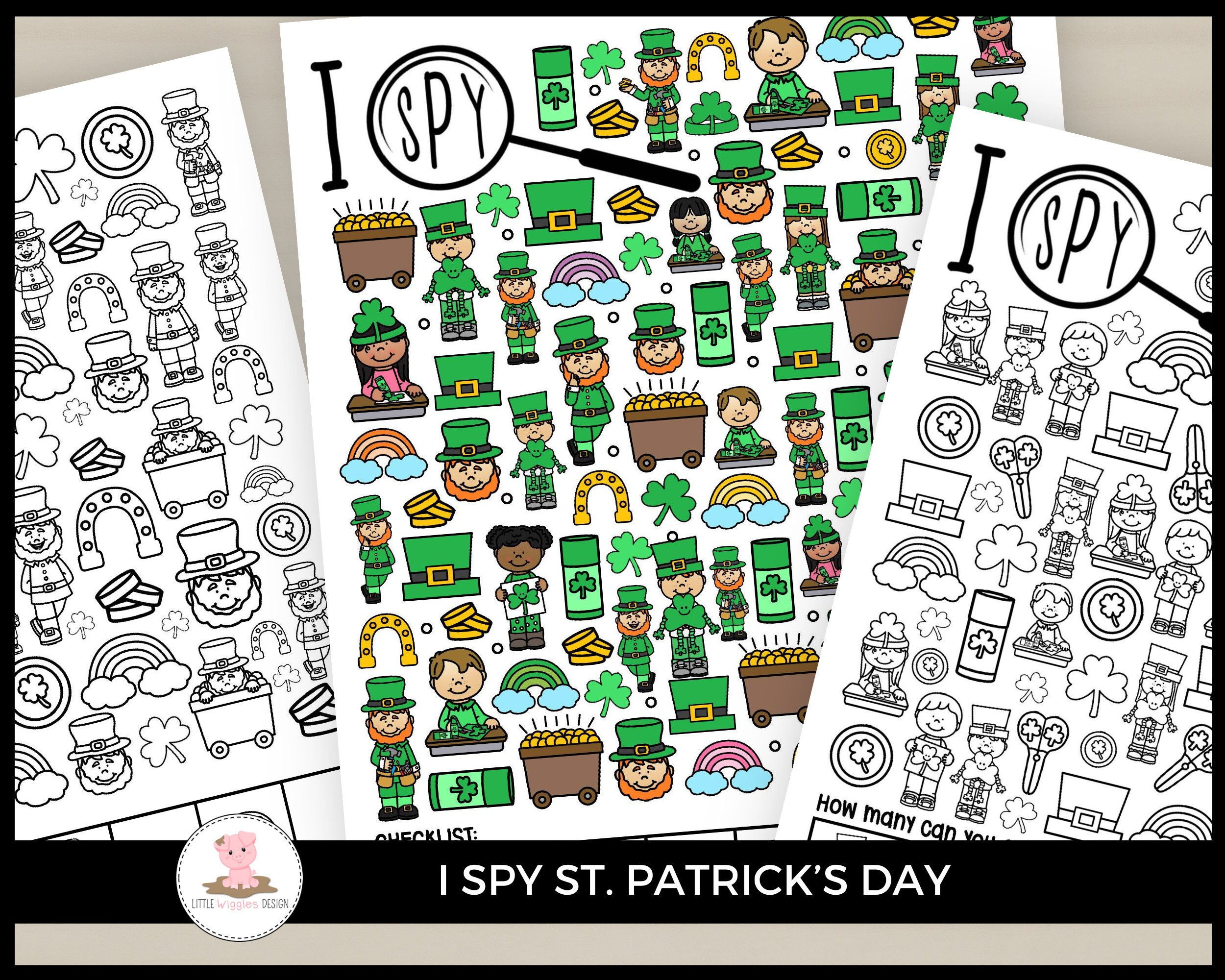 St. Patrick's Day I Spy Printable by Little Wiggles Design - Etsy