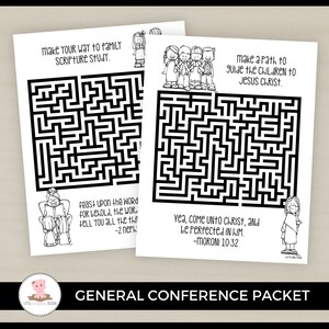 General Conference Activity Packet for Senior Primary by Little Wiggles ...
