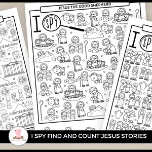 I Spy Find and Count Stories of Jesus Bible Activities for Kids by ...