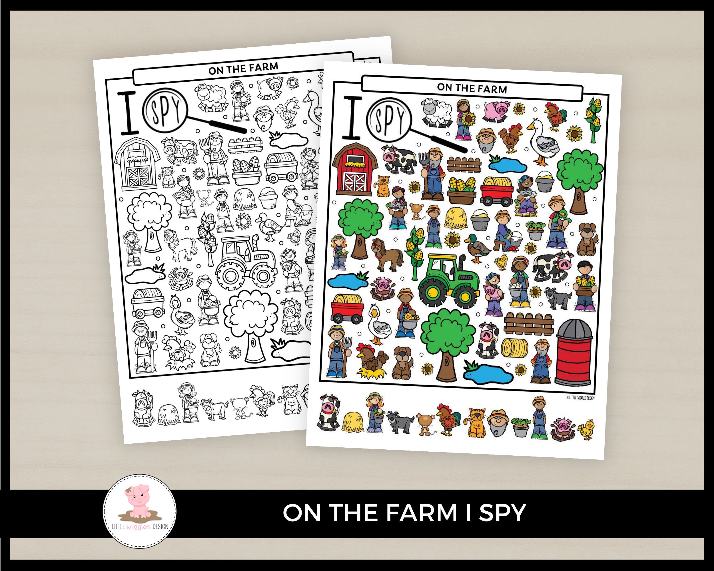 On the Farm I Spy by Little Wiggles Design - Etsy