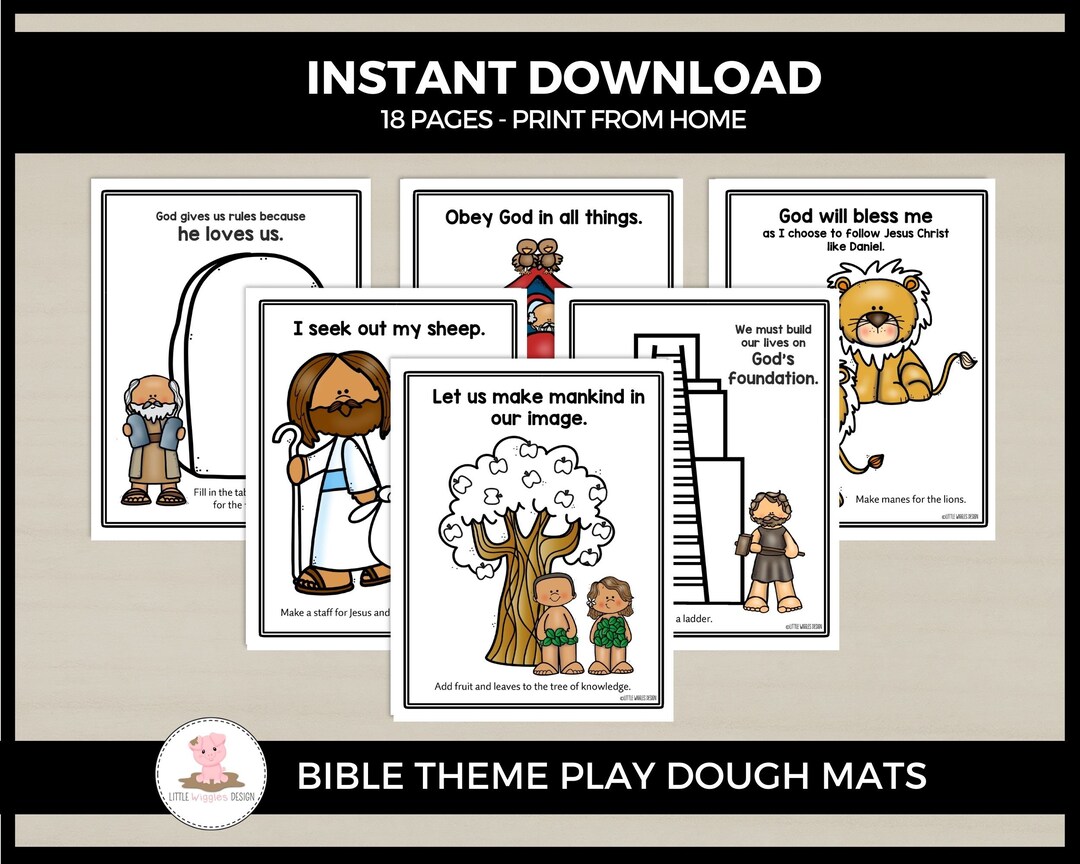 Bible Themed Play Dough Activity by Little Wiggles Design - Etsy