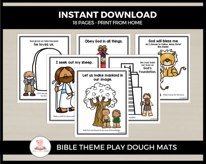 Bible Themed Play Dough Activity by Little Wiggles Design - Etsy