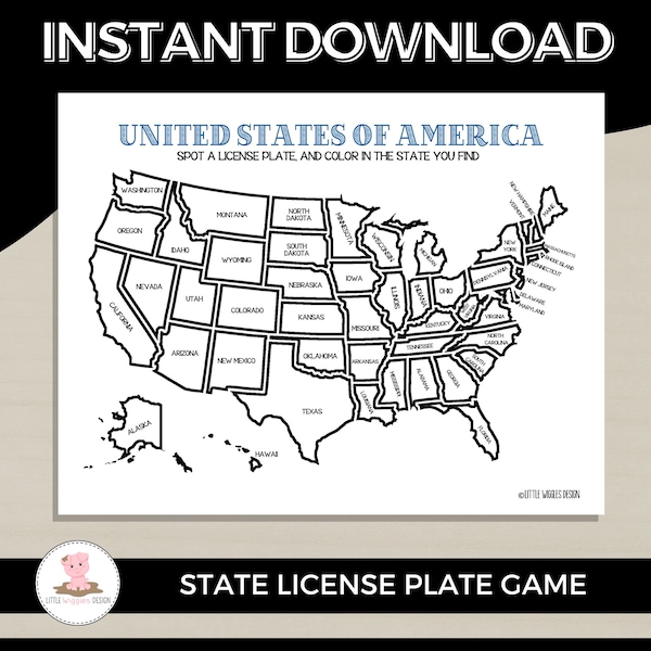 License Plate Map - Etsy