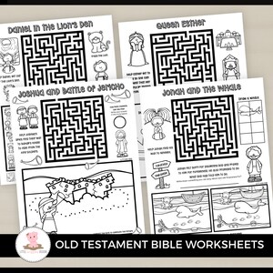 Sunday School Bible Story Worksheets for Kids by Little Wiggles Design ...