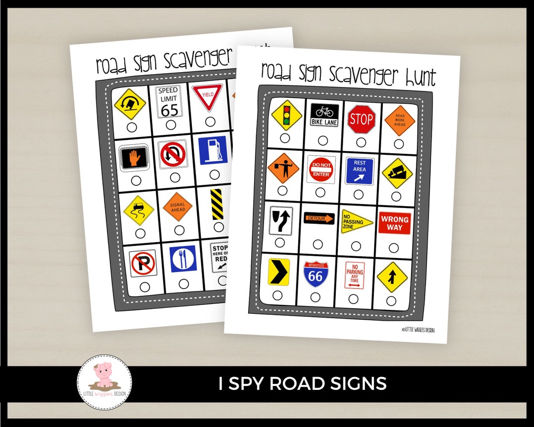 Road Trip With Kids I Spy Game by Little Wiggles Design - Etsy