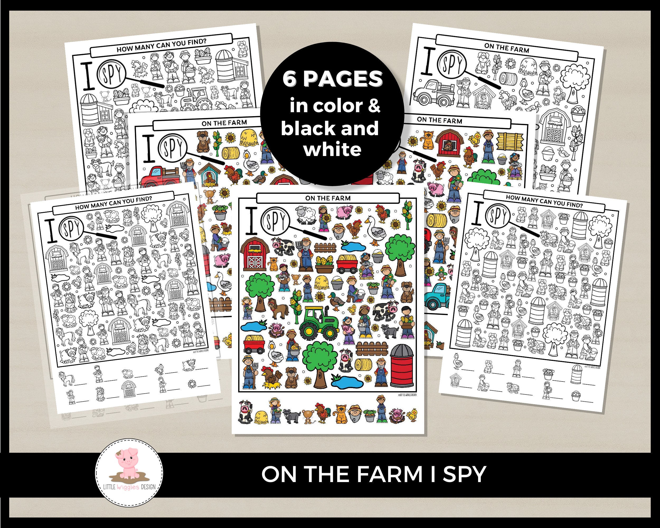 On the Farm I Spy by Little Wiggles Design - Etsy